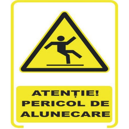 Atentie Pericol de Alunecare - Indicator securitate autocolant - eMAG.ro