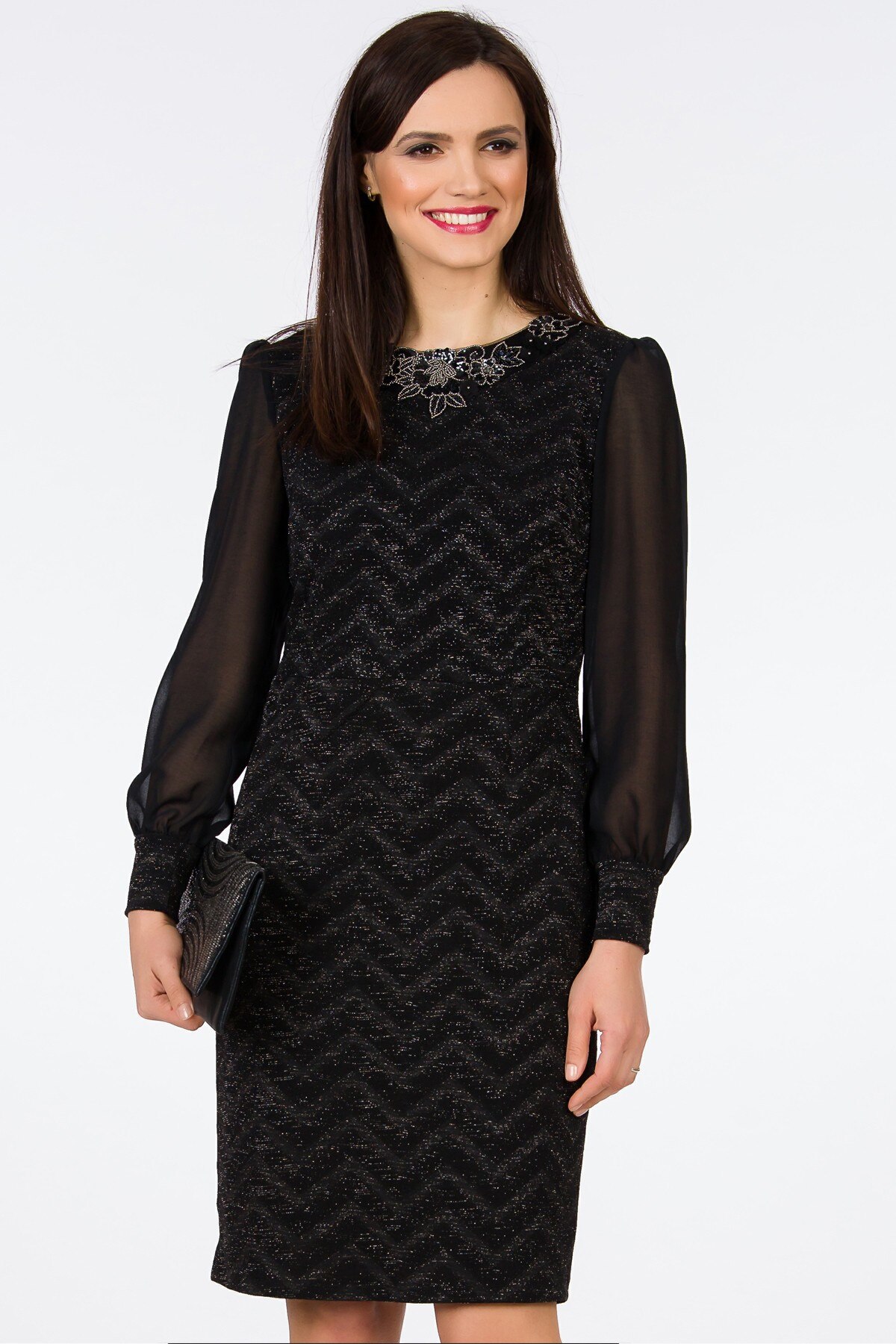 Rochie Klara, Negru Sense, 42 - eMAG.ro