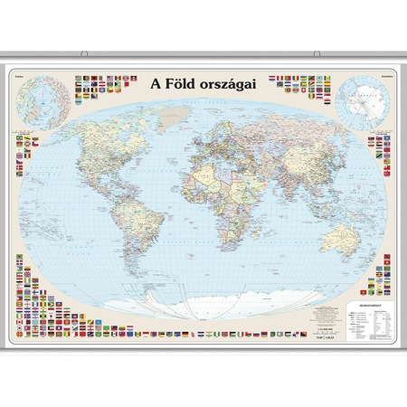 Harta pentru perete, Nyirkarta, Hartie, Tari, 125 cm x 90 cm ...