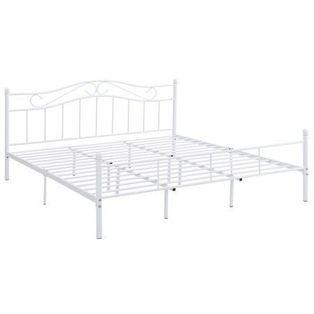 Pat rama metalica frantuzesc, en.casa, vintage, 140 x 200 cm, negru ...