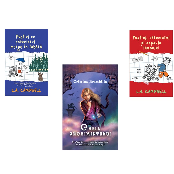 Set de 3 carti Pustiul si caruciorul Editura Rao. Cheia Alchimistului ...