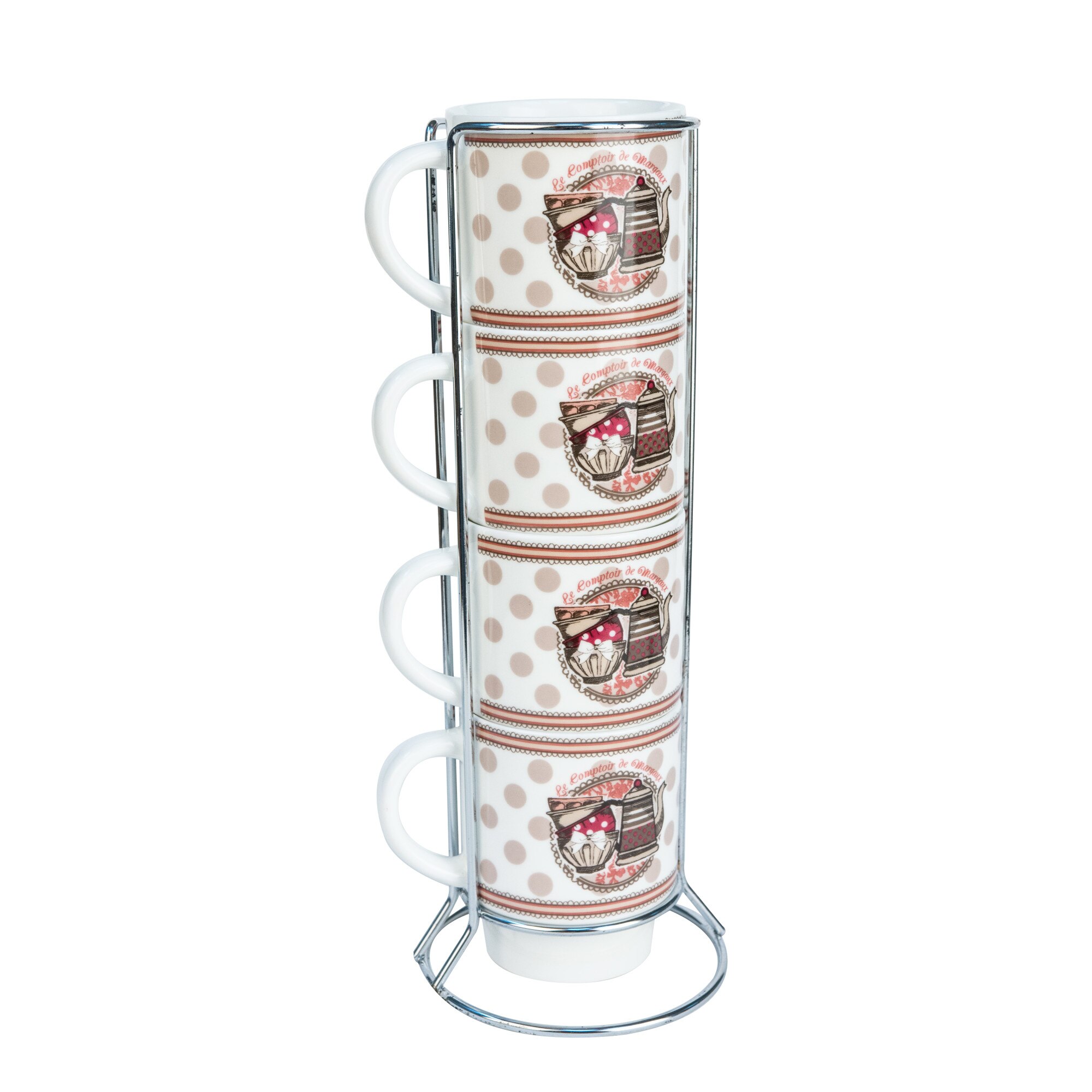 Set 4 cani Retro din portelan - eMAG.ro
