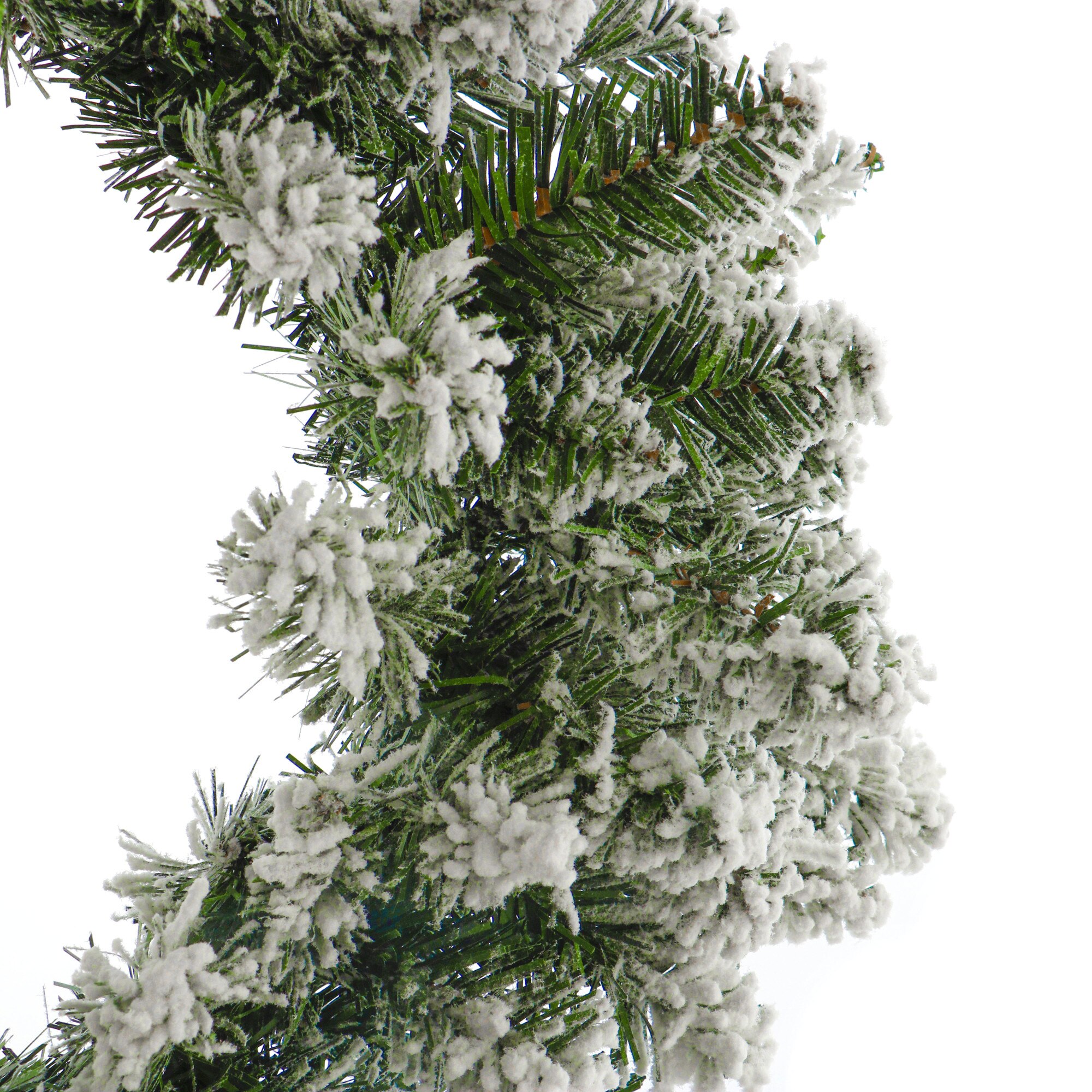 Coronita artificiala Craciun, Kring, aspect nins, cu LED-uri, 45 cm ...