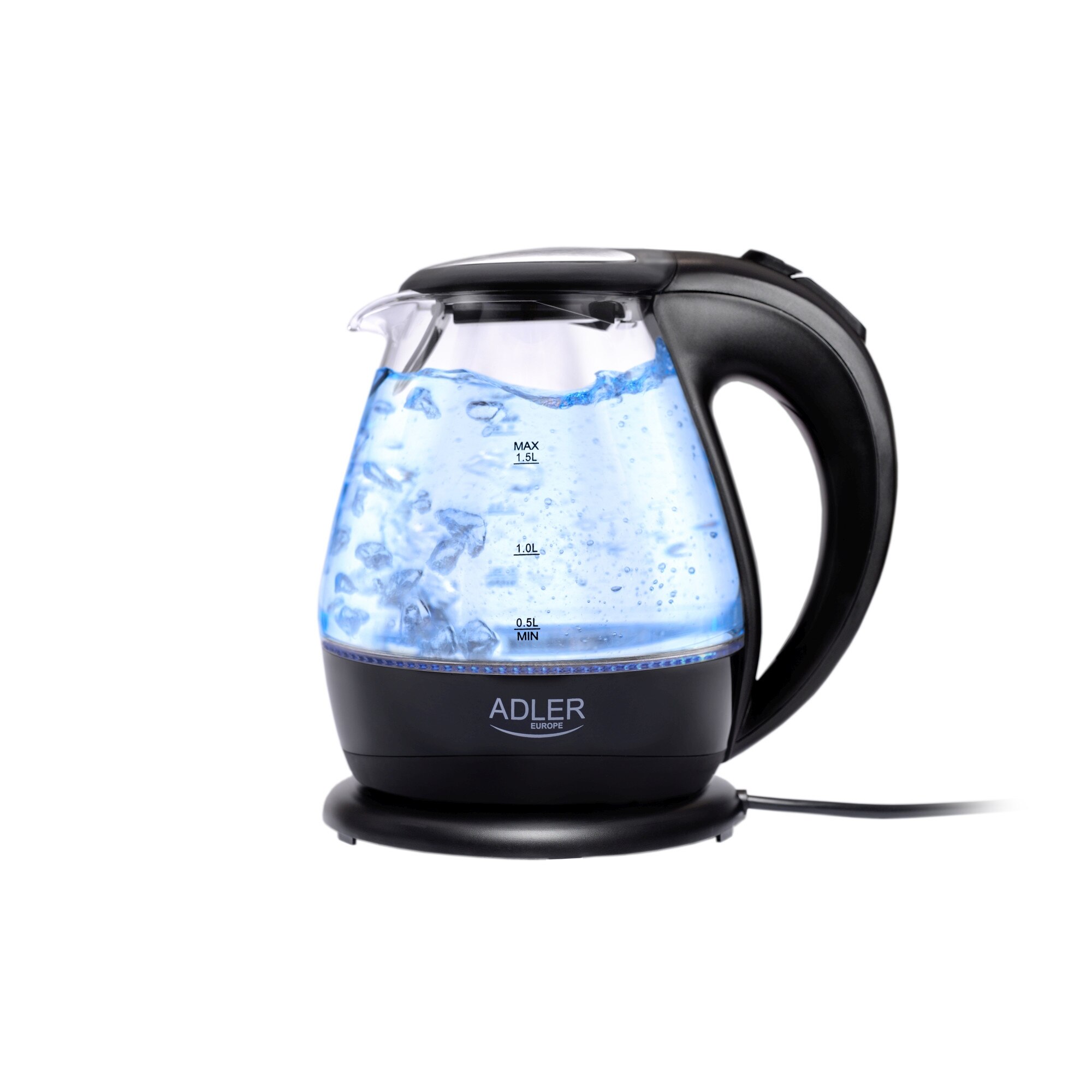 Fierbator, Adler, AD1224, 2200 W, 1.8 L, Control Temperatura, Iluminare ...