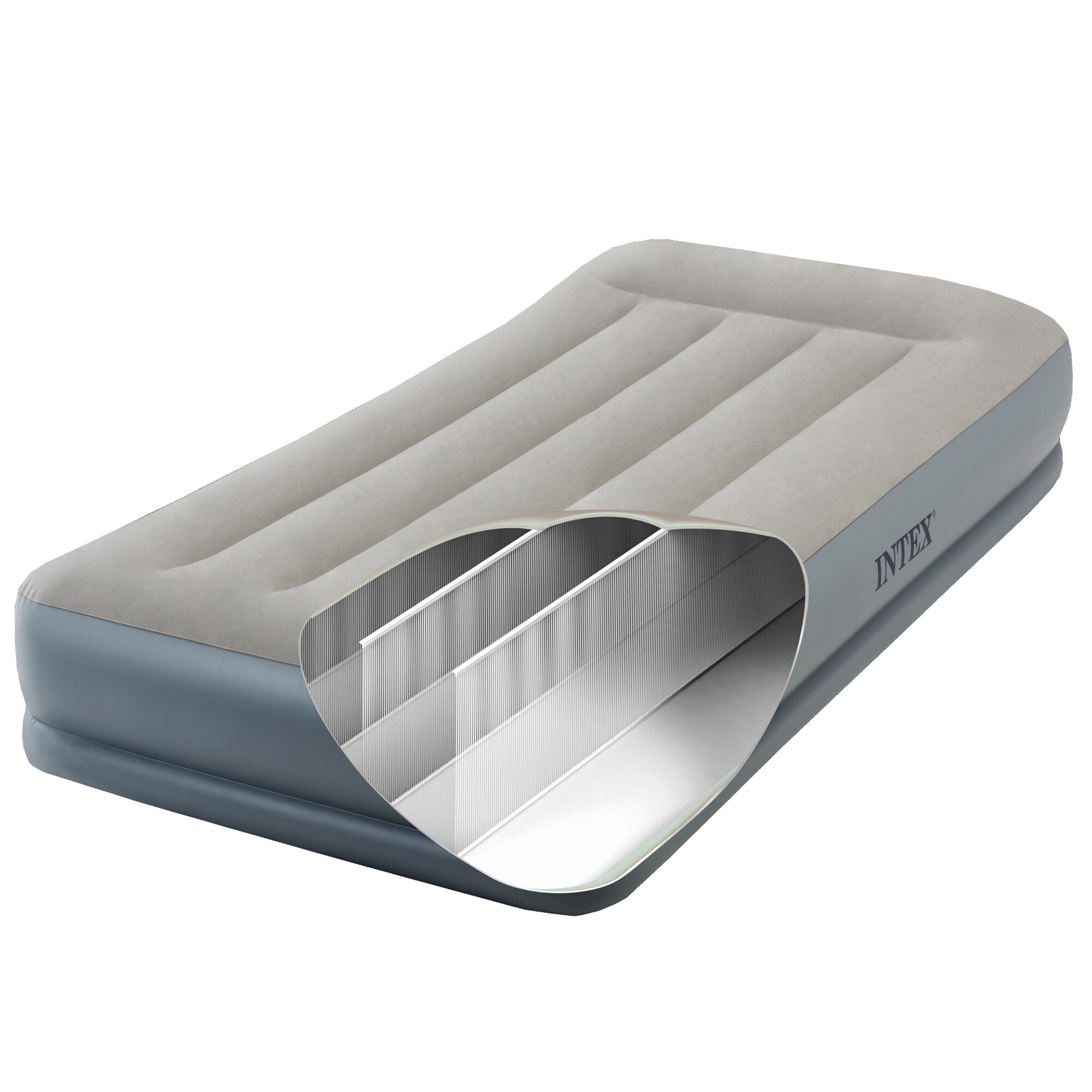 Saltea Intex Pillow rest Twin, 191x99x30cm, gri - eMAG.ro