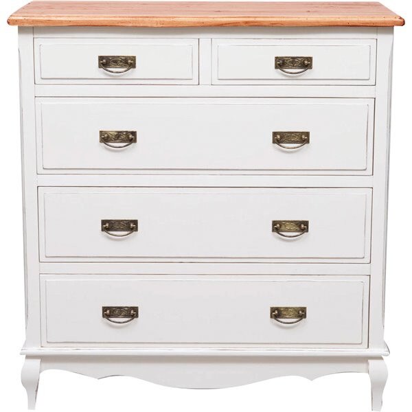 Comoda cu 5 sertare, Mobila lemn masiv, TUSCAN FURNITURE, 100 x 45 x ...