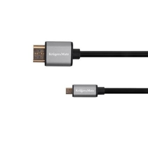 Cablu HDMI - MICRO HDMI profesional, mufe aurite, 1.8M, Negru - eMAG.ro