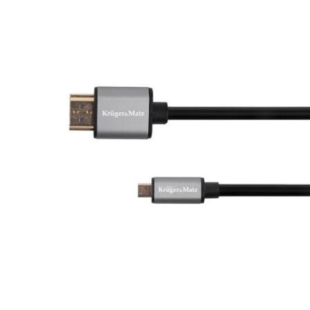 Cablu HDMI - MICRO HDMI profesional, mufe aurite, 1.8M, Negru - eMAG.ro