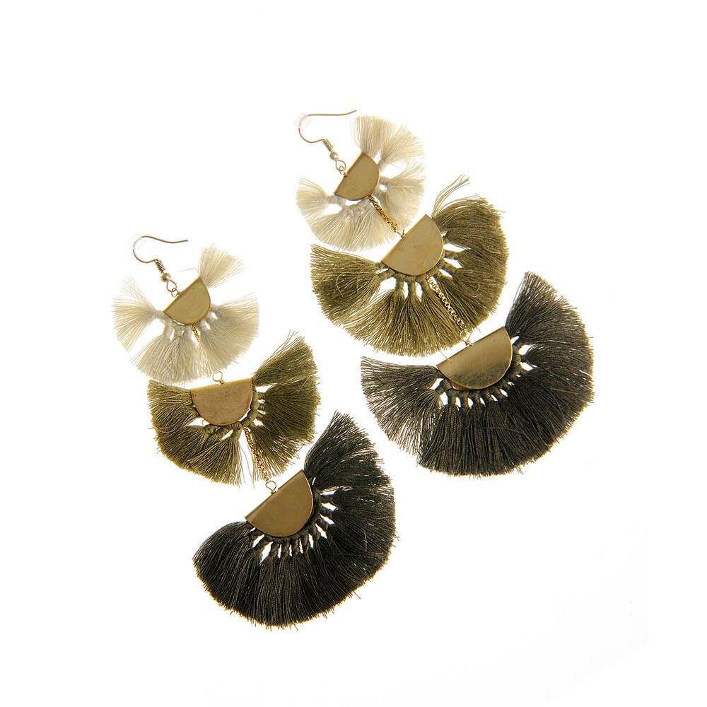 Cercei cool, ciucuri evantai, Meli Melo Paris - eMAG.ro