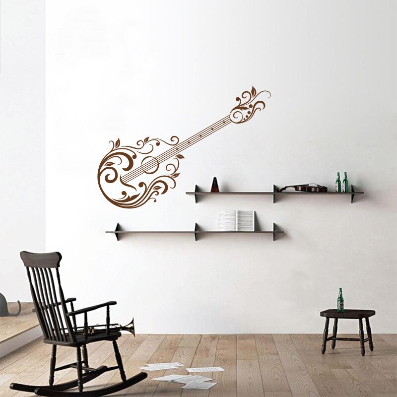 Sticker Decorativ - SMAER - Chitara - 120cm x 50cm - Maro - eMAG.ro