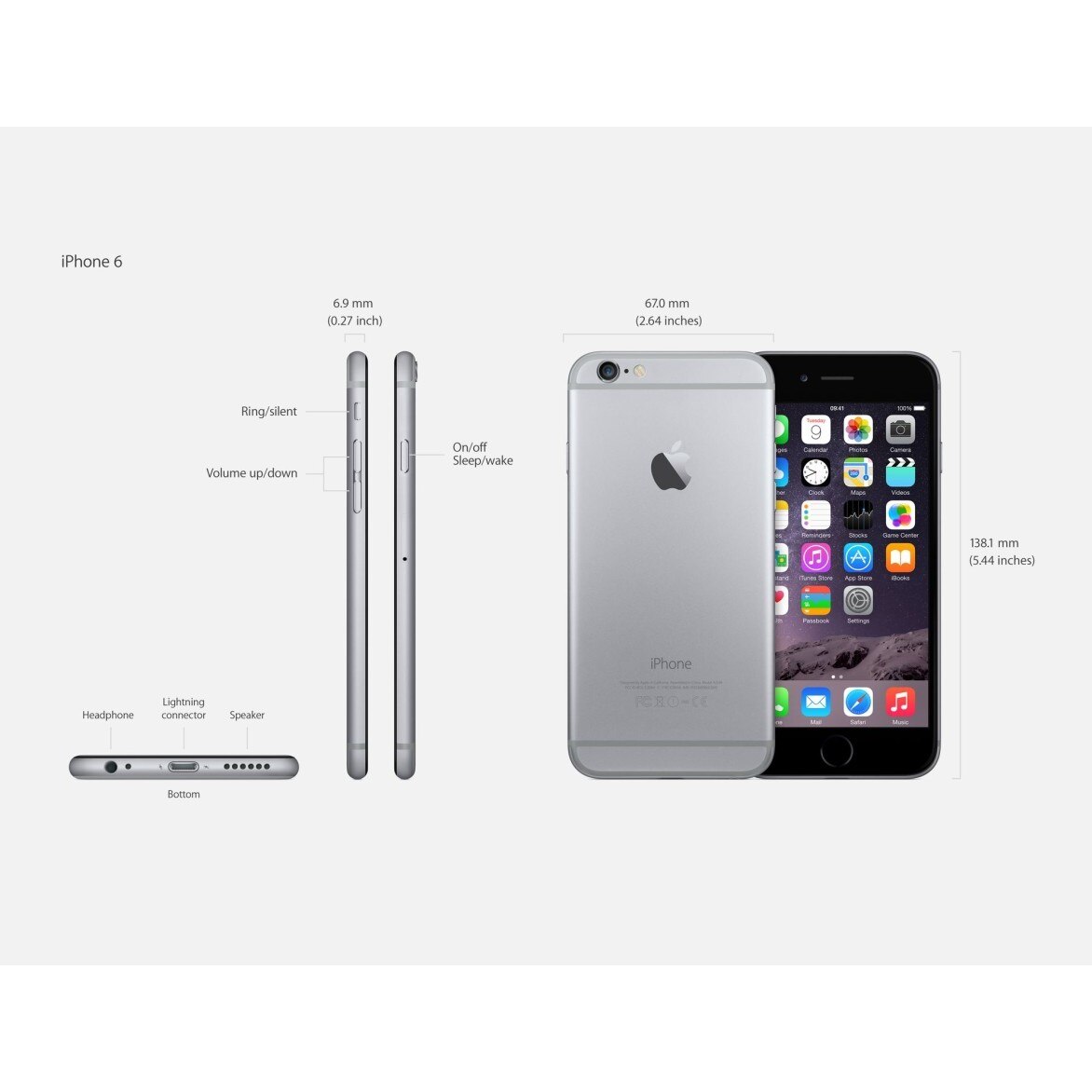 Смартфон Apple iPhone 6, 128GB, Сребърен - eMAG.bg