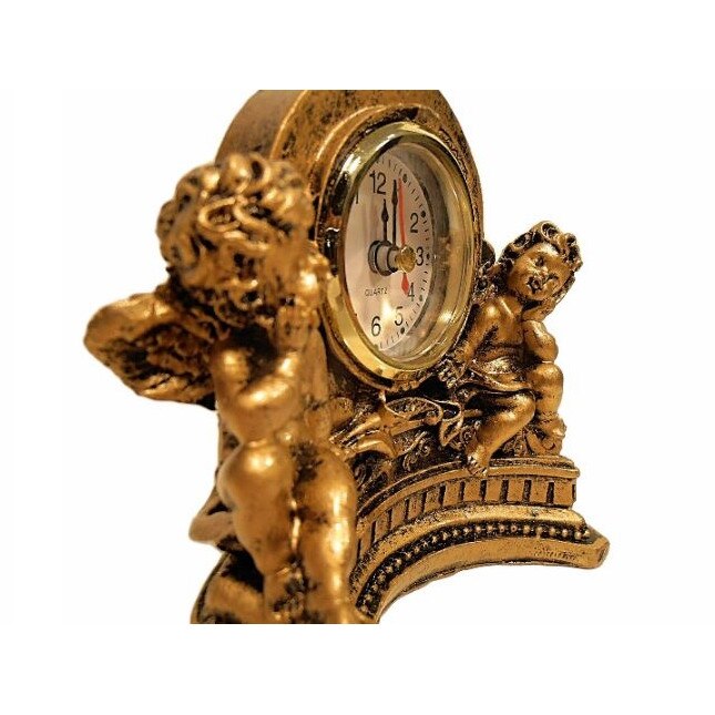 Ceas decorativ ''Ingeri'',realizat din rasina, 12.5 cm - eMAG.ro