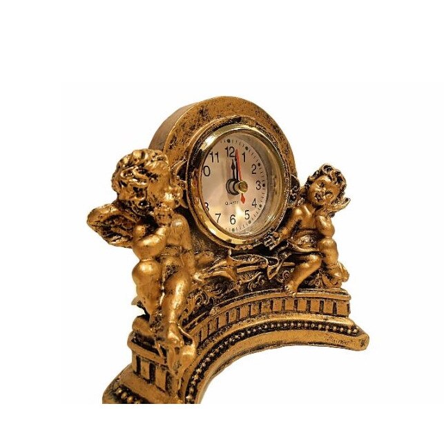 Ceas decorativ ''Ingeri'',realizat din rasina, 12.5 cm - eMAG.ro