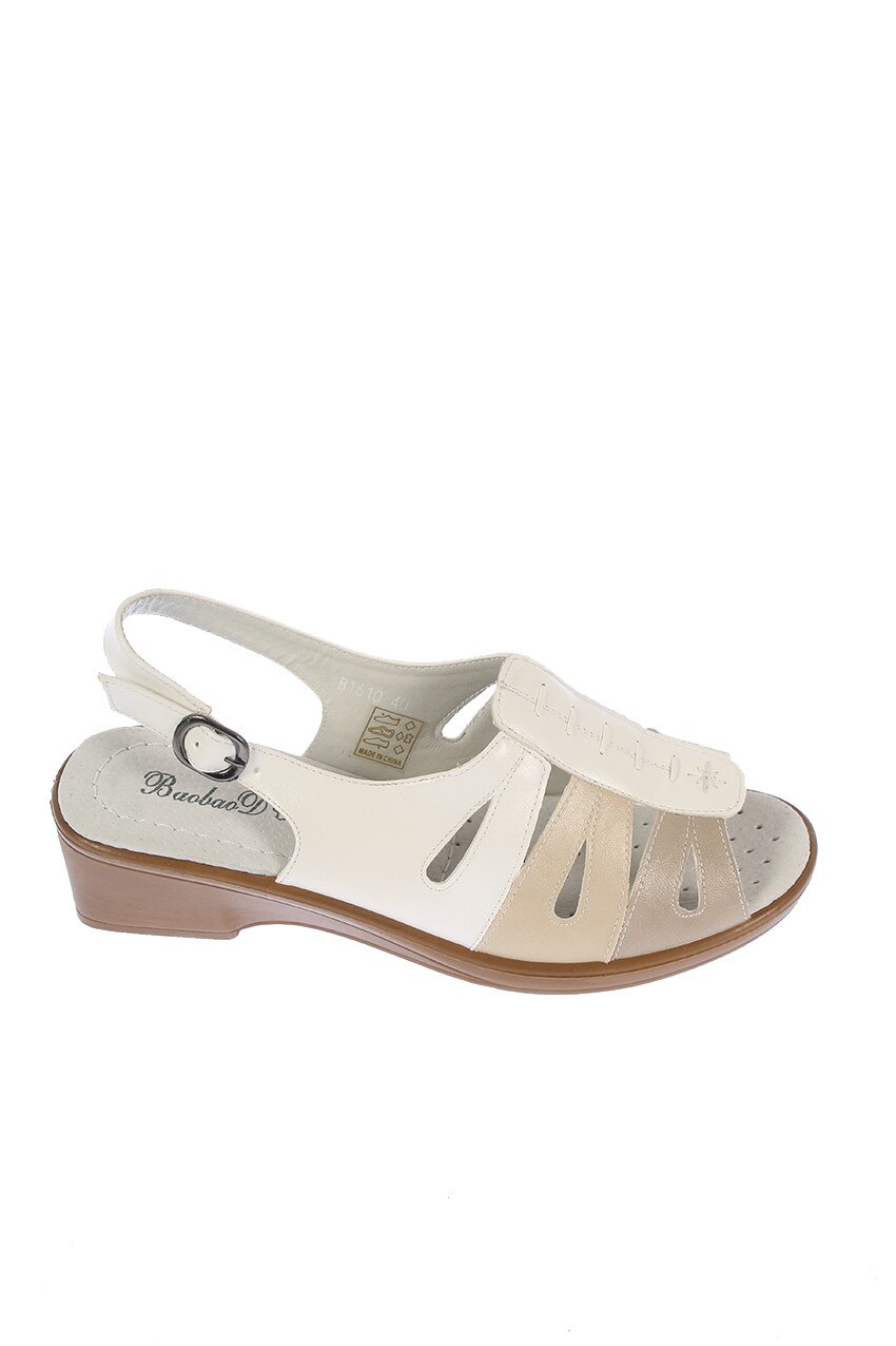 Sandale dama,Bao,marimea 40,alb/bej - eMAG.ro
