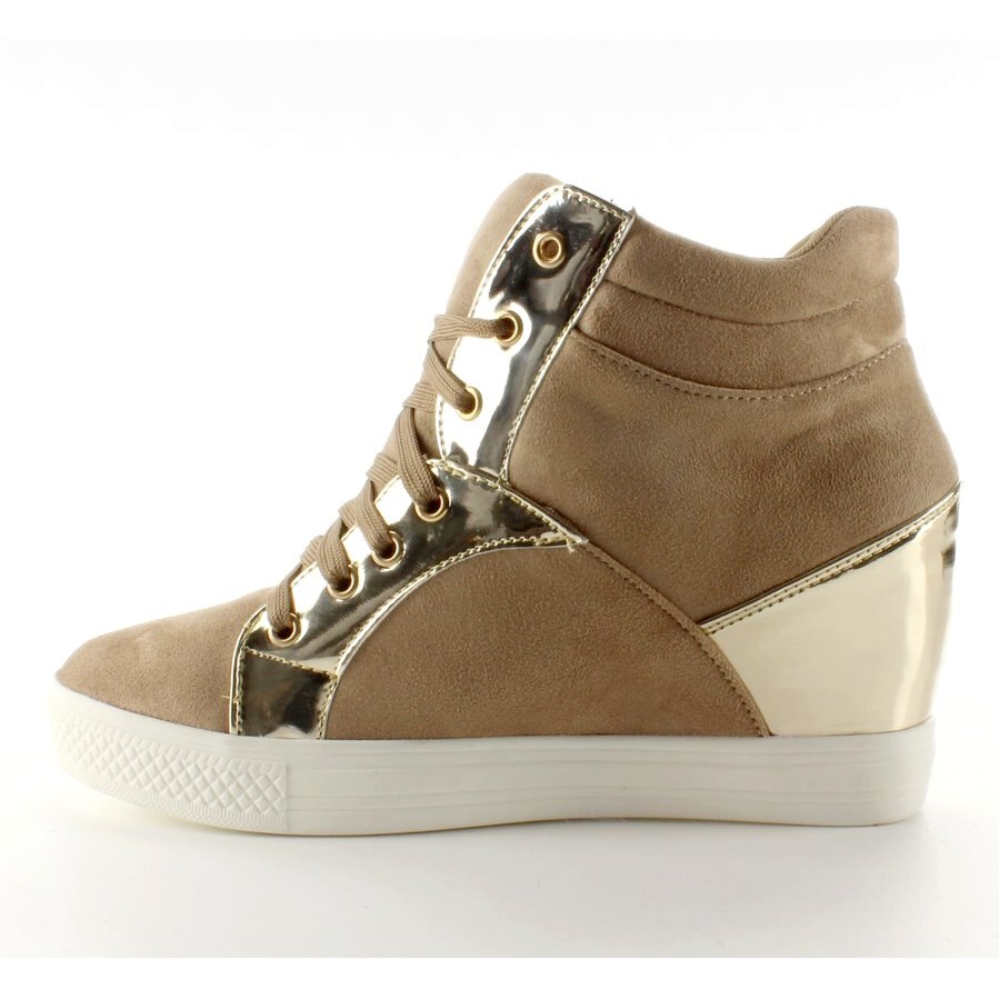 ButyModne, Tenisi cu platforma ascunsa din piele intoarsa ecologica ...