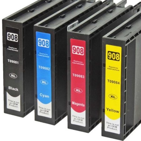 Set 4 Cartuse BK/COLOR Compatibile pentru Epson WorkForce Pro WF-6000 ...