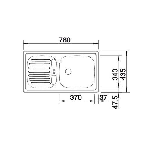 Chiuveta bucatarie Flex Mini din inox, cuva dreapta, finisaj neted ...