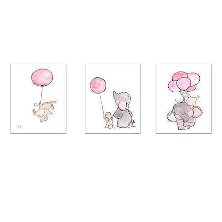 Set 3 tablouri Canvas 40 x 30 cm pentru camera copilului - eMAG.ro