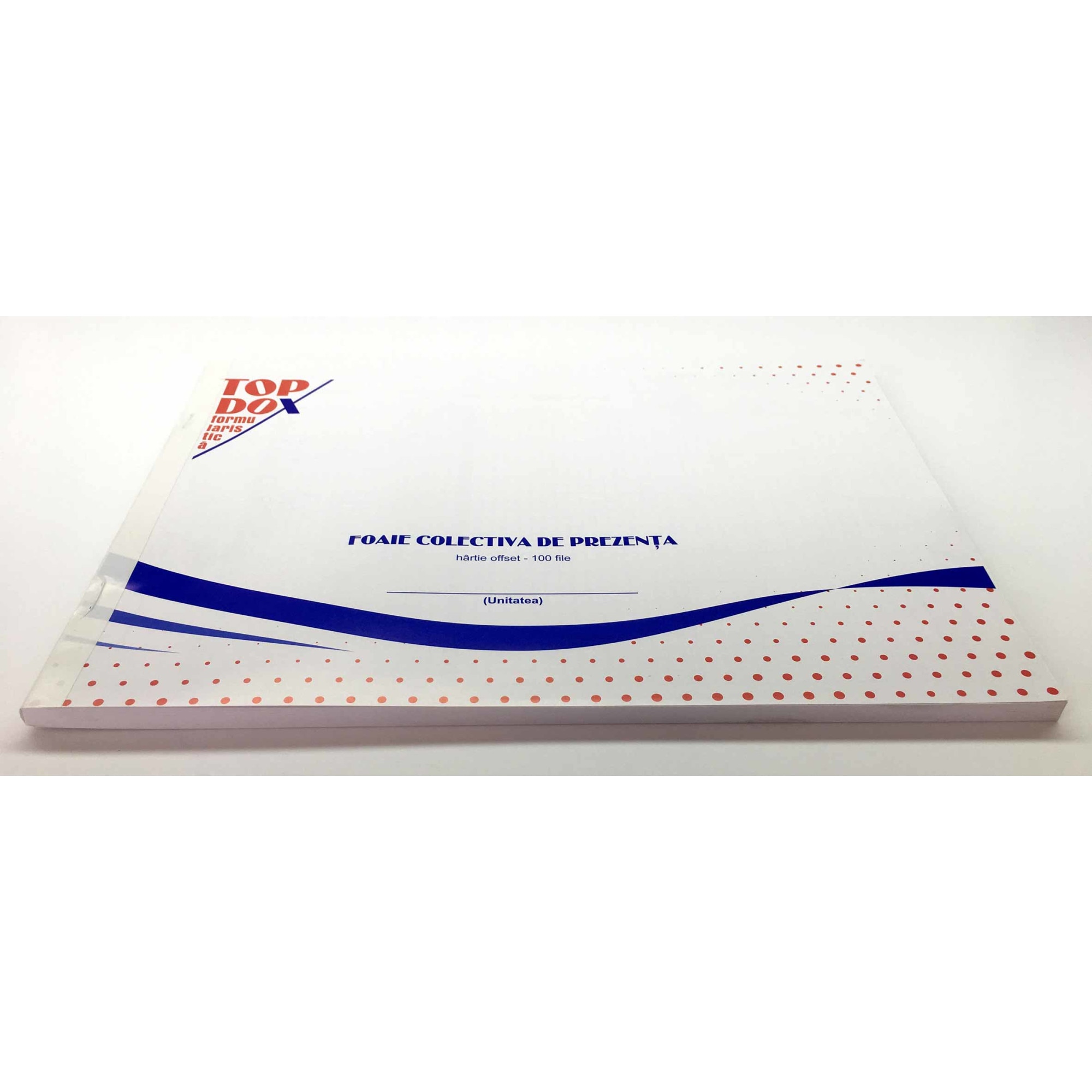 Foaie colectiva de prezenta, A4, hartie offset 60 gr/mp, 1 ex, 100 file ...