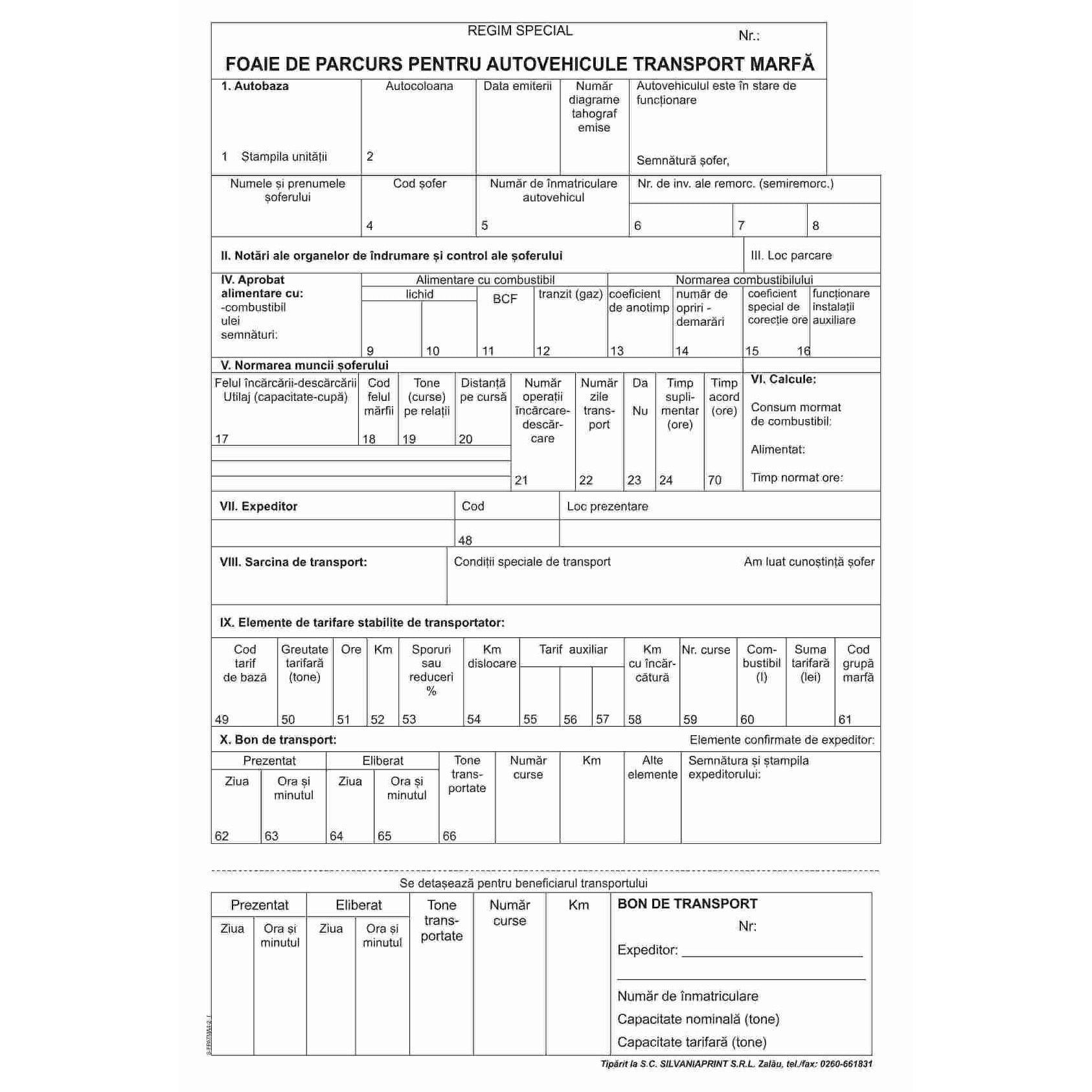 Foi de parcurs marfa, A4, hartie offset 60 gr/mp, 1 ex, 100 file - eMAG.ro