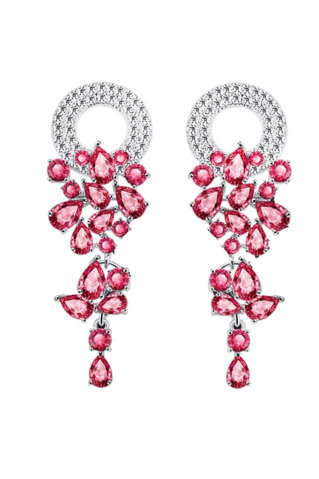 Cercei roz Passion cu Elements - eMAG.ro