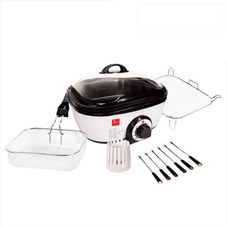 Multicooker, Chef Master Kitchen, 5L, 1300W, 6 programe, alb negru ...