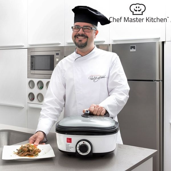 Multicooker, Chef Master Kitchen, 5L, 1300W, 6 programe, alb negru ...