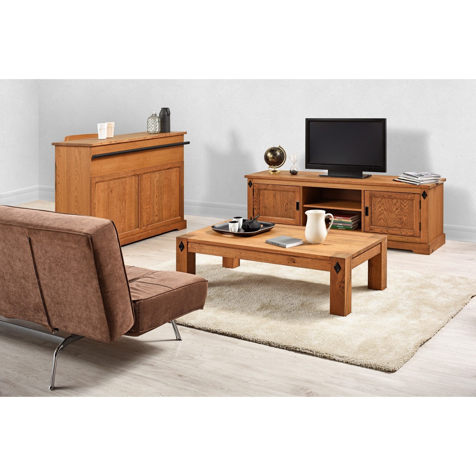Comoda TV, lemn masiv - eMAG.ro