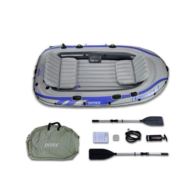 Set barca gonflabila Intex: Excursion 4 set complet - eMAG.ro