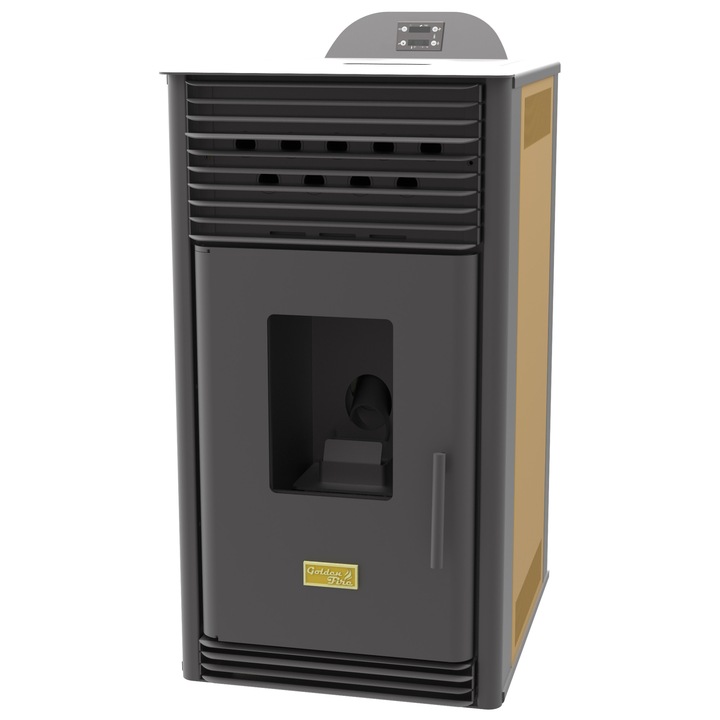 Пелетна камина Golden Fire GF суха, 10 kW, Златиста - eMAG.bg