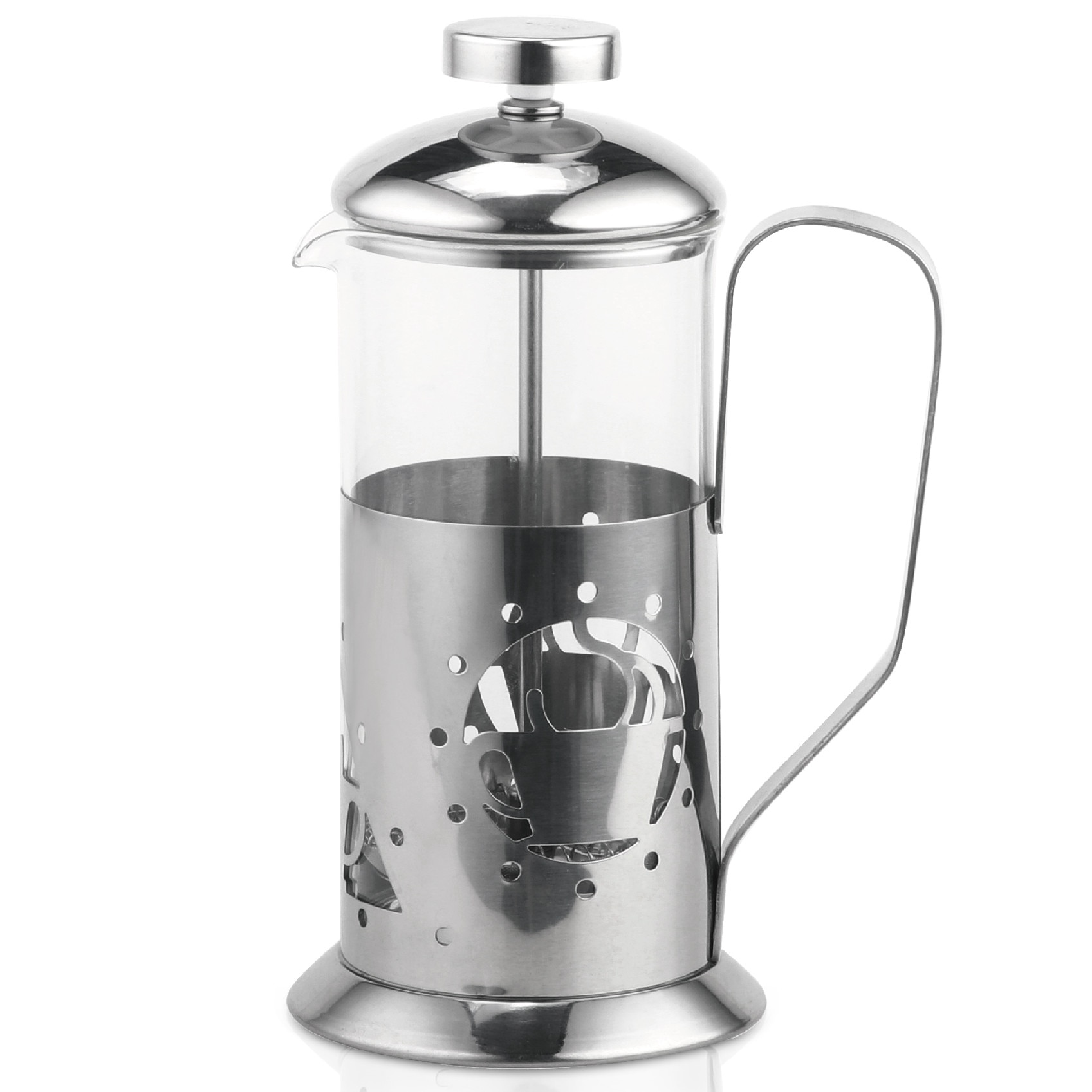 Infuzor sticla 350 ml din sticla cu suport inox Grunberg GR324 - eMAG.ro