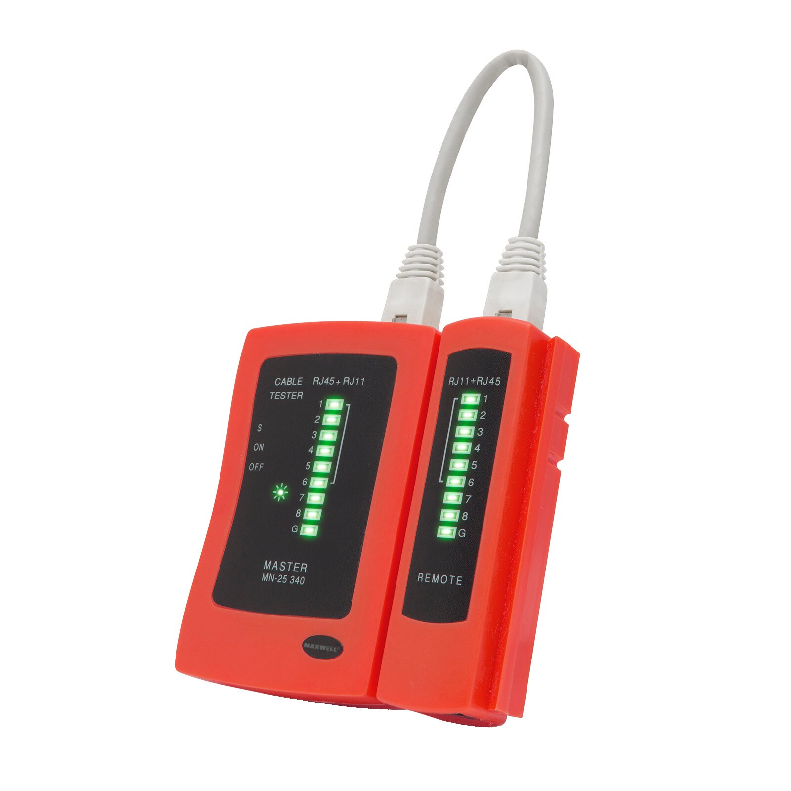 Tester pentru cabluri Maxwell, RJ11/RJ12/RJ45 - eMAG.ro