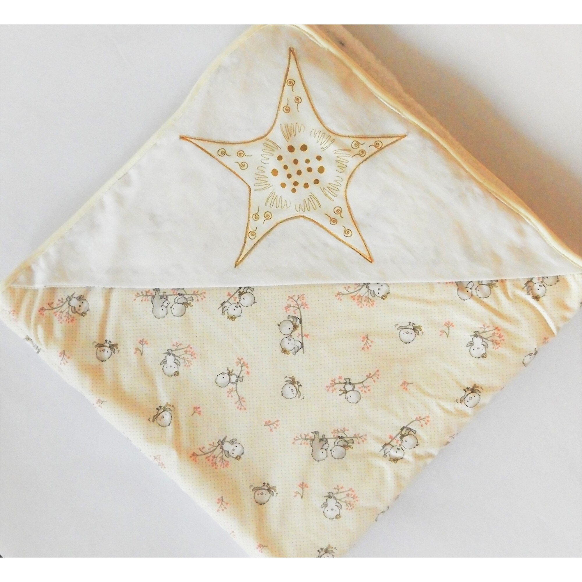 Paturica pentru botez, Odorul Mamei, Stea de Aur, unicat, cu aplicatii ...