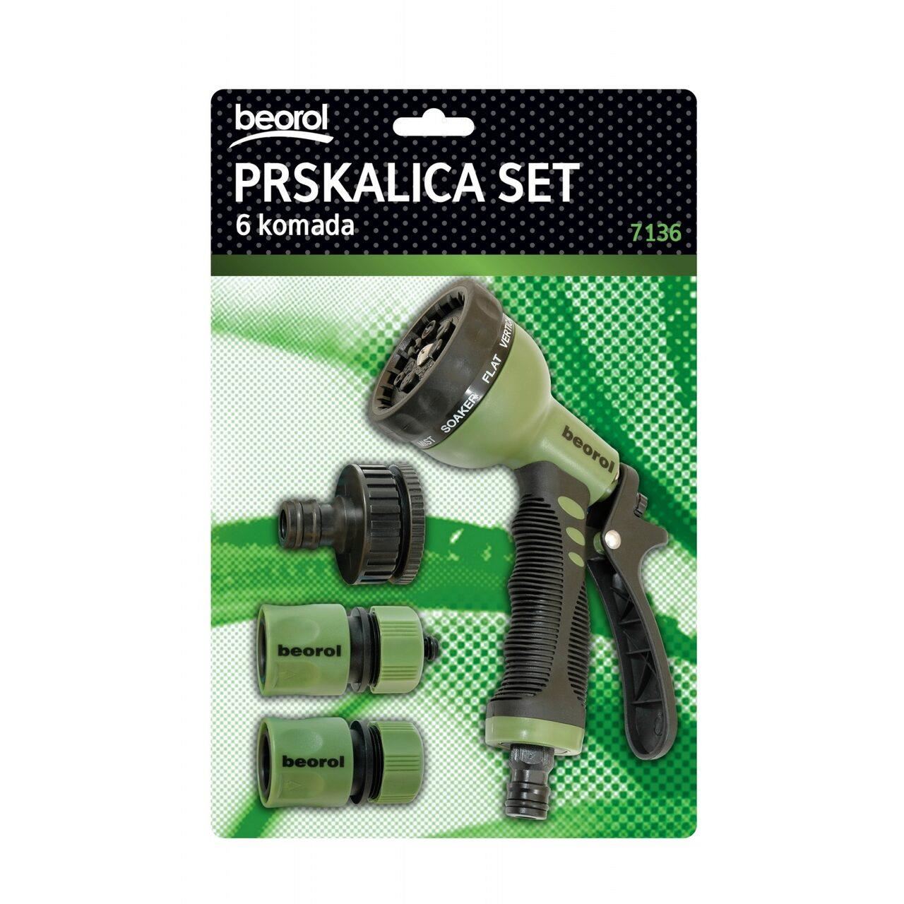 Pistol stropit gradina, tip dus, 9 moduri, cu accesorii, Beorol - eMAG.ro
