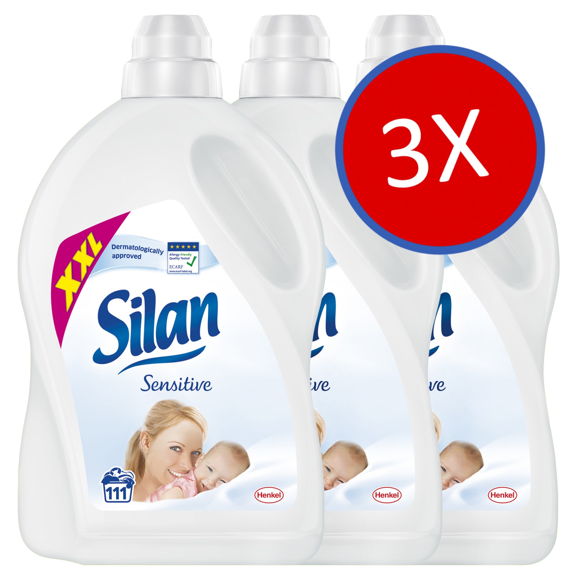 Silan Sensitive fehér öblítő, 3x2775ml - eMAG.hu