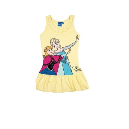 Rochie vara Frozen, galben, 7-8 ani - eMAG.ro