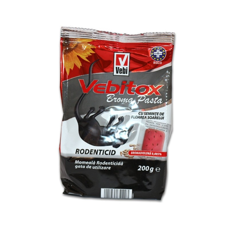 Raticid Vebitox Broma Pasta anti soareci si sobolani 200 gr - eMAG.ro