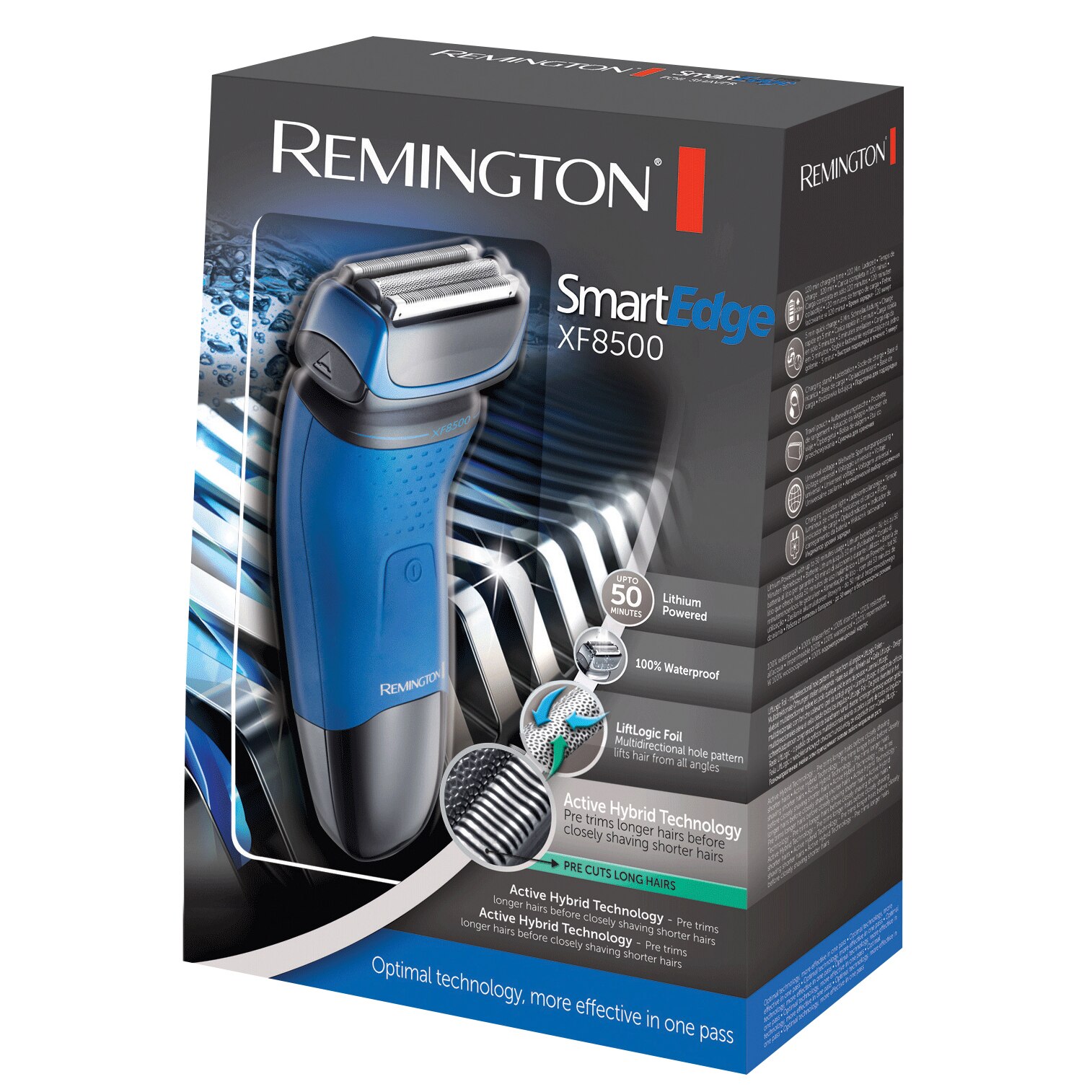 Aparat de ras Remington LiftLogic Smart Edge XF8500, 3 Site flexibile, Wet & Dry, Acumulator ...