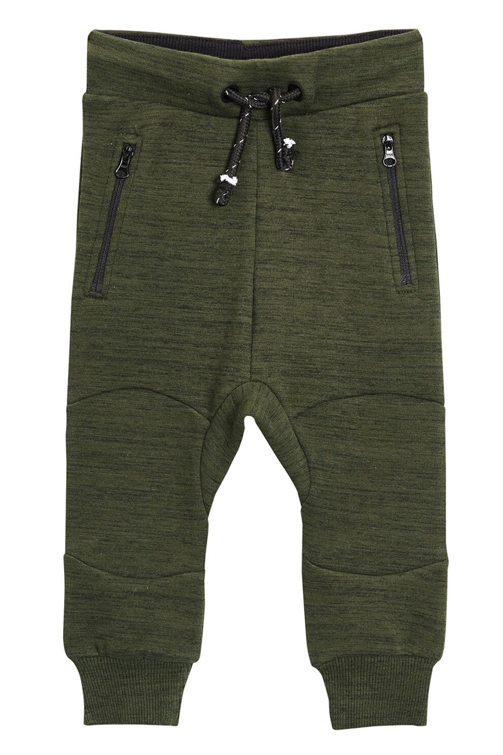 NEXT, Панталон с ниско и джобове с цип, Каки, 3-4Y Standard - eMAG.bg