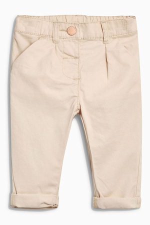 NEXT, Панталон чино с джобове отпред, Бежов, 3-4Y Standard - eMAG.bg