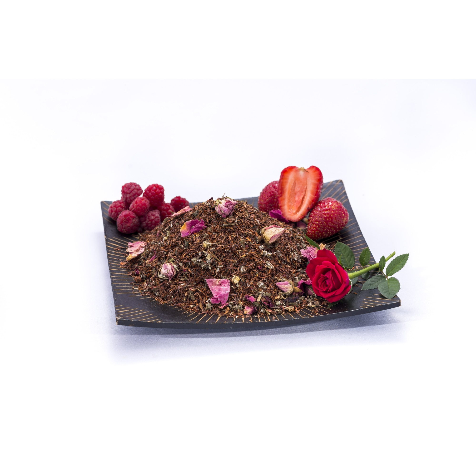 Ceai Rooibos cu trandafiri, capsuni si zmeura Pretty Woman-100 g - eMAG.ro