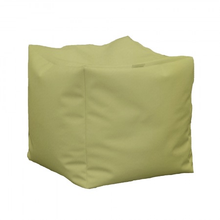 Fotoliu Fara Umplutura Mic, Taburet Cub, Verde fistic piele eco - eMAG.ro