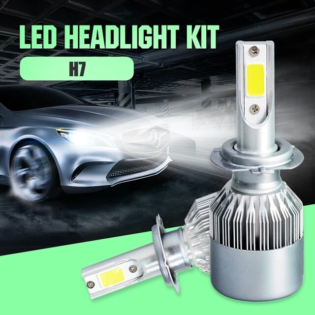 Kit 2 led-uri auto H7 C6, 48 W, 6000K, 3800 lm - eMAG.ro