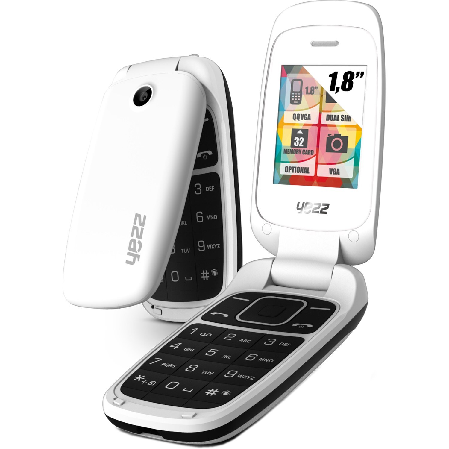 Telefon mobil Yezz Clasic Series C50, Dual SIM, White - eMAG.ro