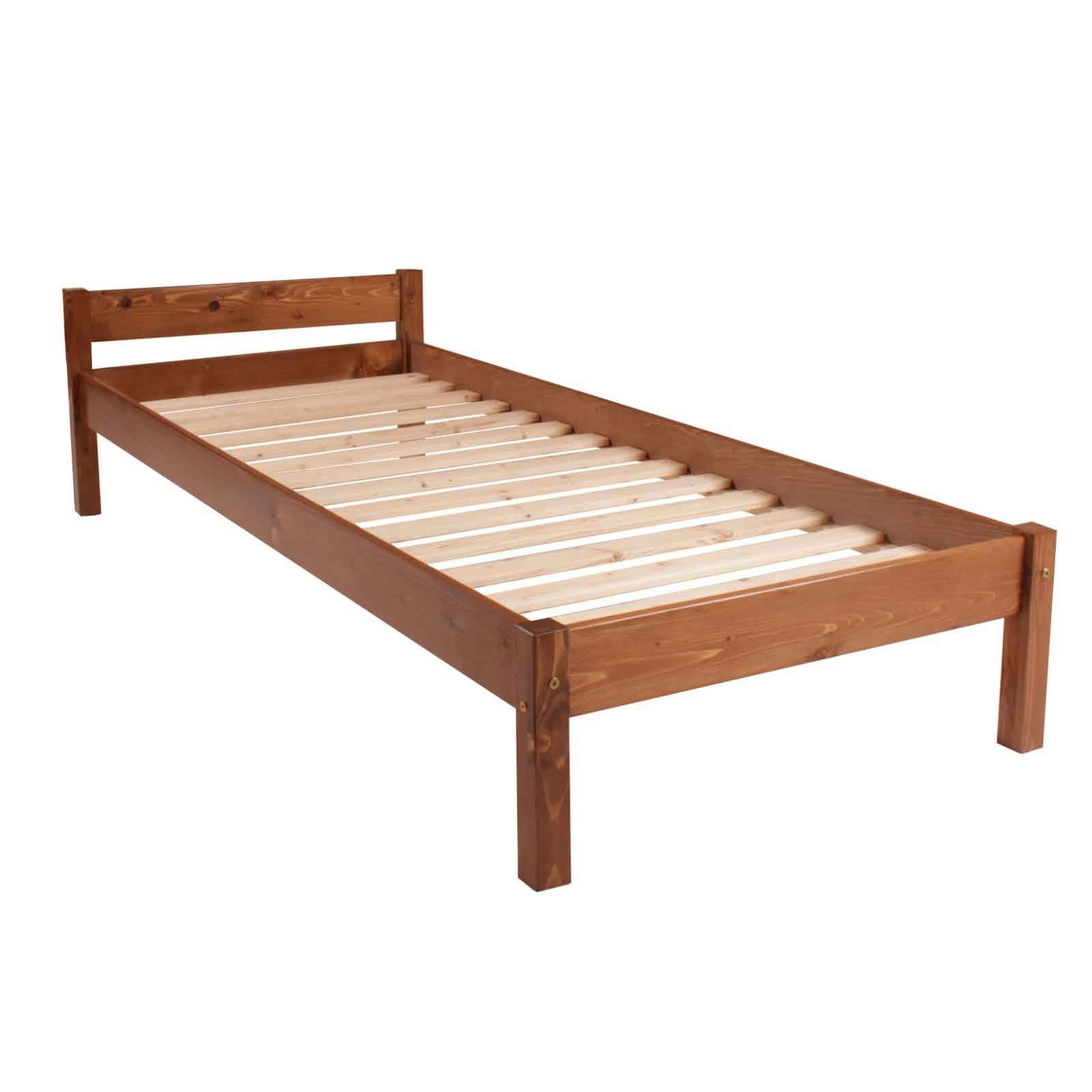 Pat de o persoana Transilvan, Sally, Lemn Masiv, Model 2/1, 80x200 cm ...