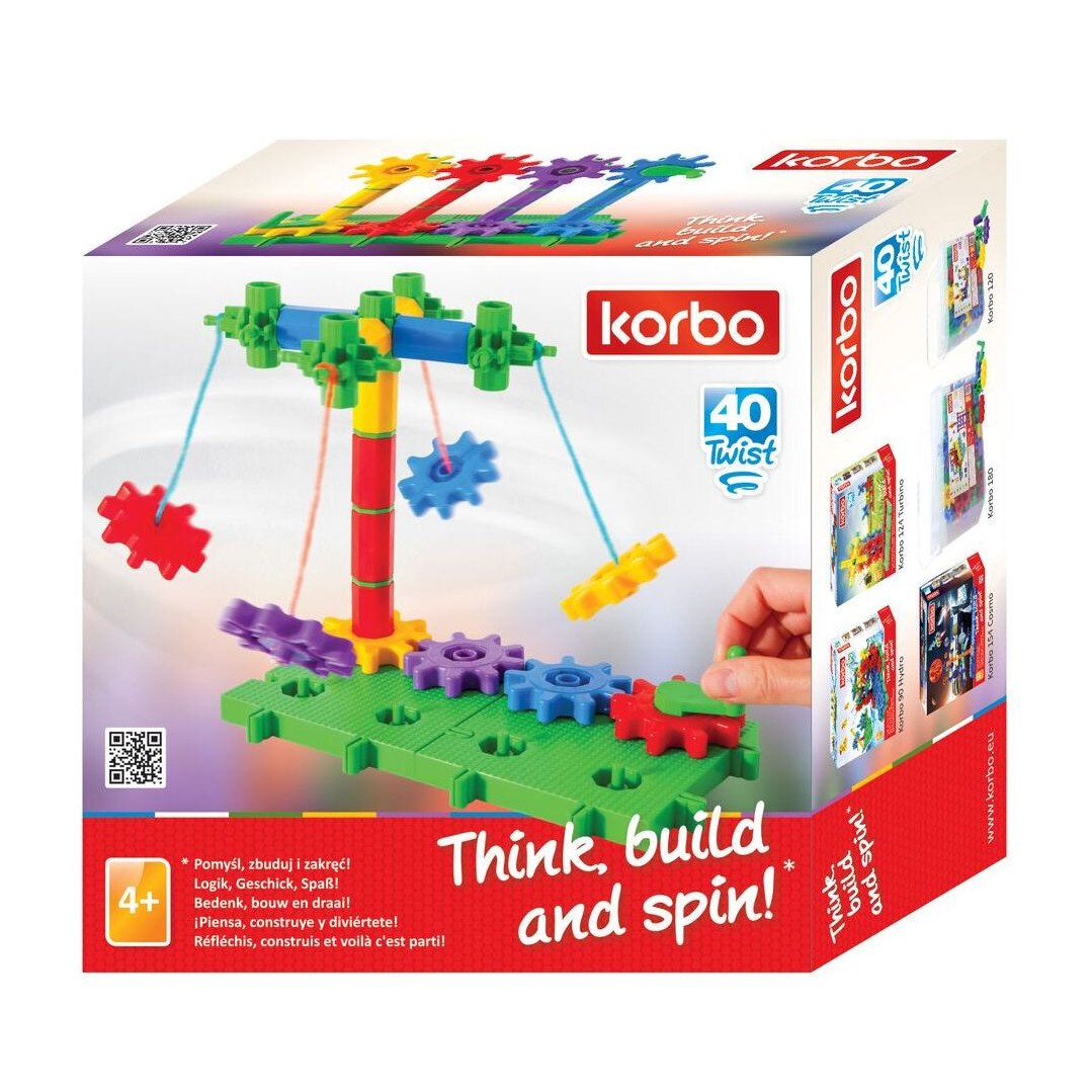 Set KORBO TWIST-Set de constructii 40 elemente-Korbo-Multicolor - eMAG.ro