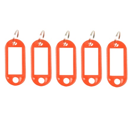 Set 100 de etichete pentru chei, 50 x 22 mm, rosu - eMAG.ro