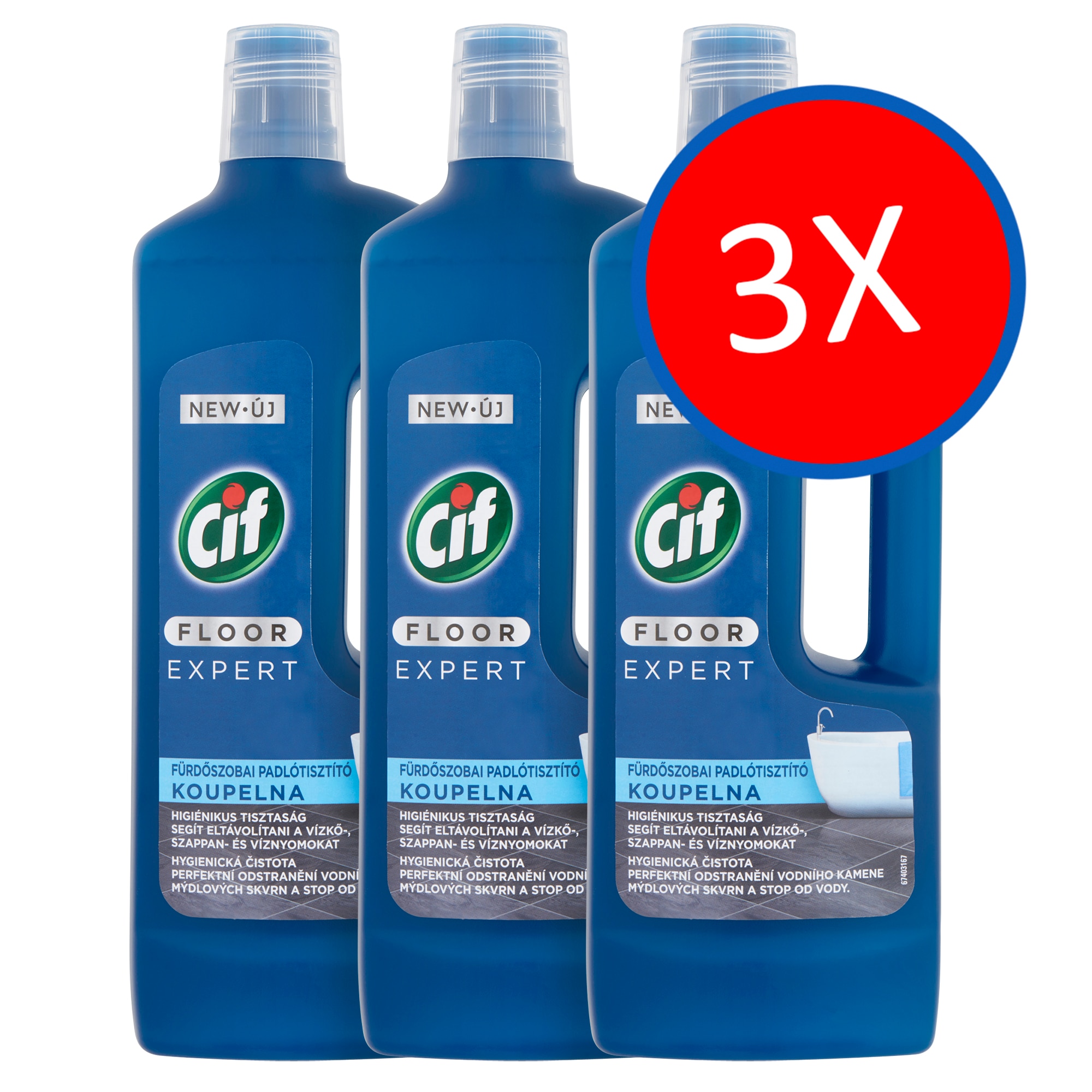 Cif Floor Expert fürdőszobai padlótisztító, 3x 750ml - eMAG.hu