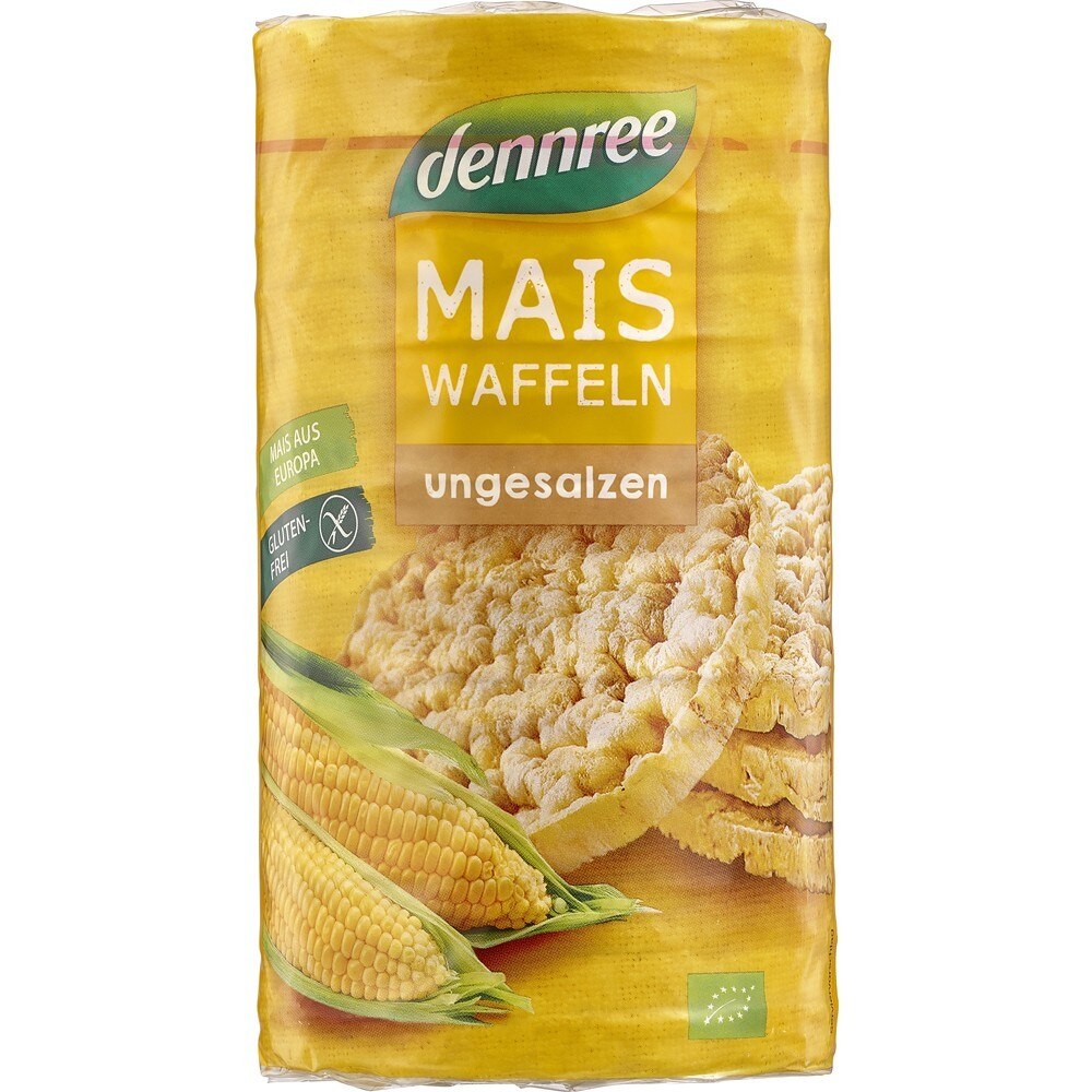 Rondele din porumb expandat fara sare fara gluten bio, 120g, Dennree ...