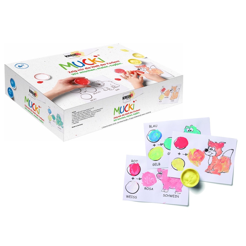 Set dactilopictura MUCKI “Pictam, amestecam, tamponam” - eMAG.ro